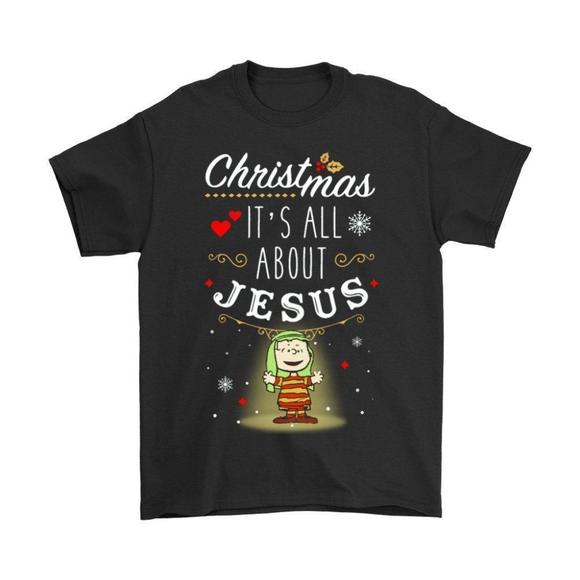 Tops | Christmas Its All About Jesus Linus Van Pelt Snoopy Retro Shirt ...